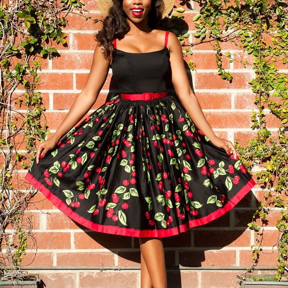 Pinup Couture | Skirts | Pinup Couture Jenny Dress Is Cherry Print ...